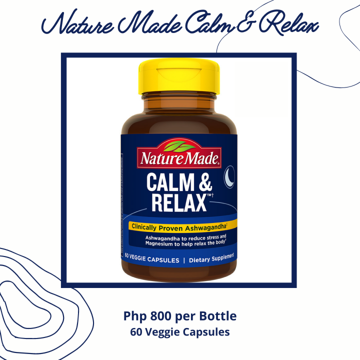 Nature Made Calm & Relax, 60 Veggie Capsules | Lazada PH