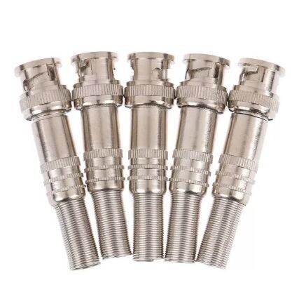 BNC Connector Gold (scew type) for CCTV Coaxial RG59 and RG6 Siamese ...