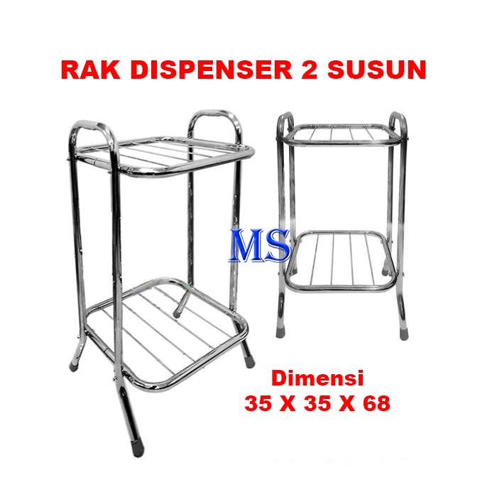RAK DISPENSER 2 SUSUN STENLESS GOOD QUALITY | Lazada Indonesia