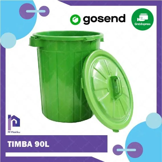 TIMBA 90L TUTUP / TONG AIR 90 LITER / EMBER / TONG SAMPAH / GENTONG PLASTIK | Lazada Indonesia