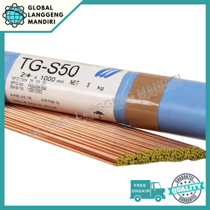 KAWAT LAS TIG ARGON TGS50 2.4 MM (1PAK) KOBELCO / TIG ARGON TGS50 2.4MM KOBESTEEL | Lazada Indonesia