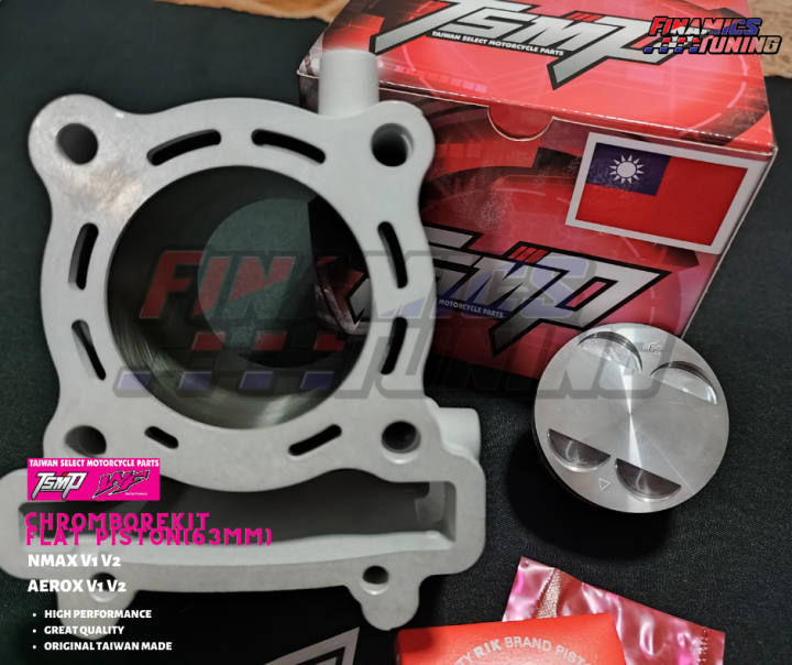 NMAX AEROX CYLINDER BLOCK 63MM FLAT PISTON WF TSMP NMAX V2 2020 AEROX V2 2021 | Lazada PH