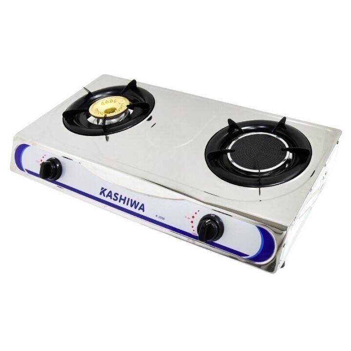 เตาแก๊ส รุ่นใหม่ หนากว่าเดิมKASHIWA รุ่น K-2006 / K-2005 เตาแก๊สสแตนเลสหัวคู่ เตาแก๊ส 2 หัวเตา ...