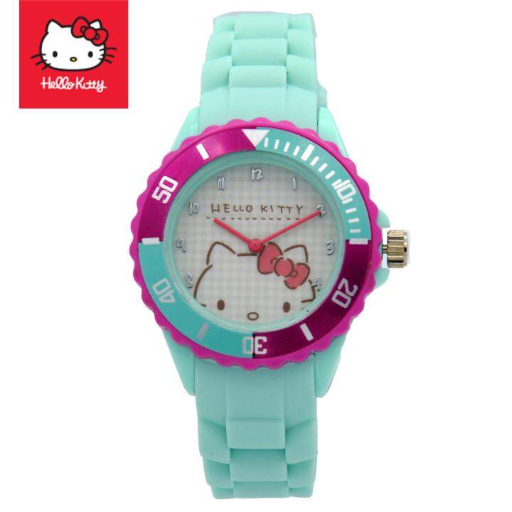 Hello Kitty Sanrio Girls Turquoise Rubber Strap Watch HK-SS18-004 ...