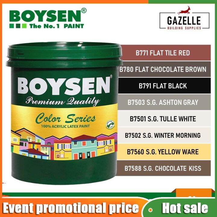 Boysen Color Series Permacoat Latex Paint for Cement Concrete Flat Semi ...