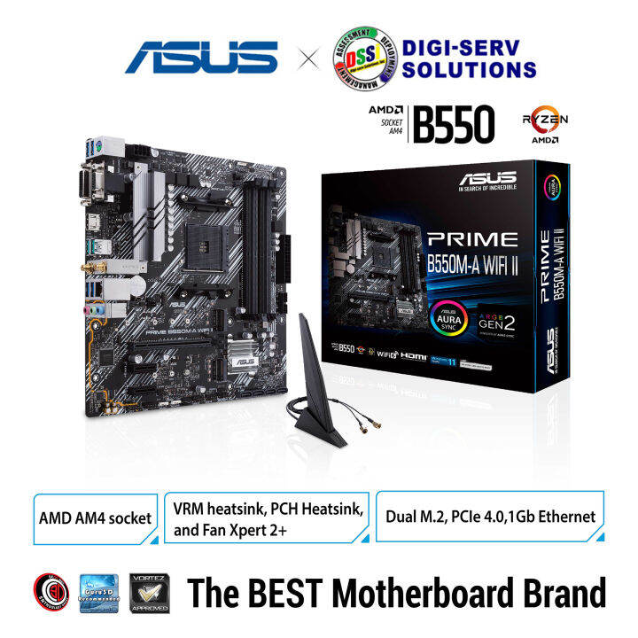 PRIME B550M-A WIFI II AMD B550 (Ryzen AM4) micro ATX motherboard with ...