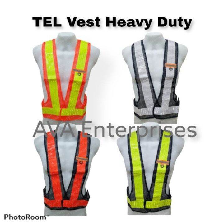 TEL Vest Heavy Duty Safety Vest Reflectorized Vest | Lazada PH