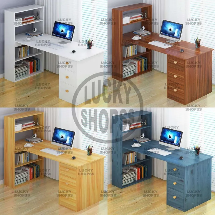 Office Computer Desk, Desk Large PC Gaming Desk Study Table with 3 ...