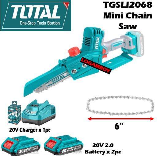 TOTAL MINI CHAINSAW CHAIN SAW BRUSHLESS GERGAJI KAYU BL MOTOR POTONG ...