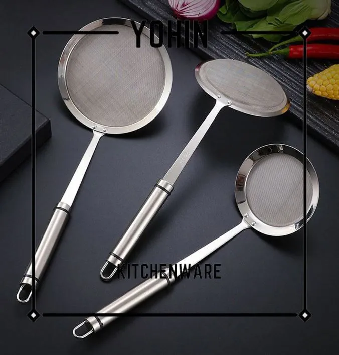 Stainless Steel Kitchen Oil Strainer Food Juice Flour Strainer/ Penapis ...