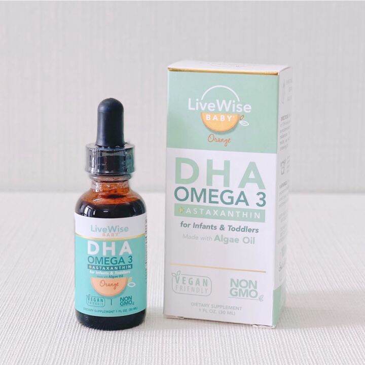 Vitamin DHA Omega 3 dầu cá organics Livewise cho trẻ từ 0m+ - Hàng Mỹ ...