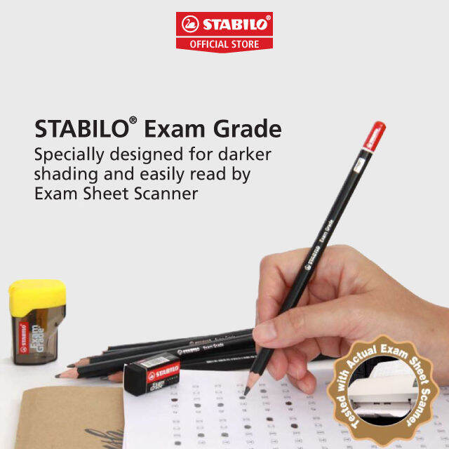STABILO Exam Grade Pencil No. 1 & 2 plus Eraser Sharpener Graphite Lead ...
