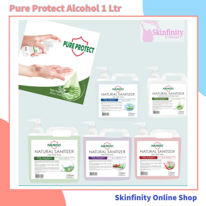 PUREPROTECT PUMP ALCOHOL 1LTR WITH ALOE AND TEA TREE I GENTLE ON SKIN ...