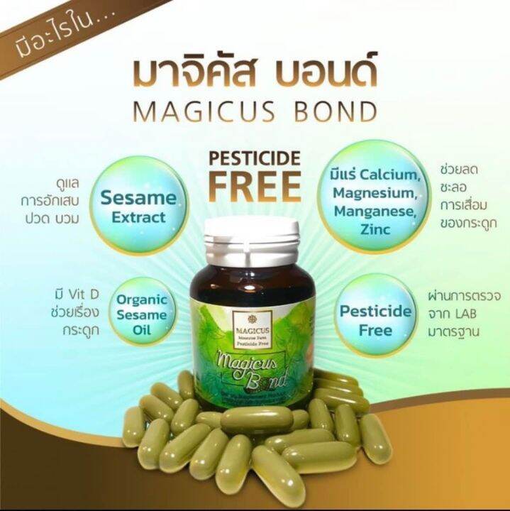 บอนด์ 1 ขวด- Magicus Bond มาจิคัสบอนด์ "เซซามิน" ในน้ำมันงาดำ สกัดเย็น ...
