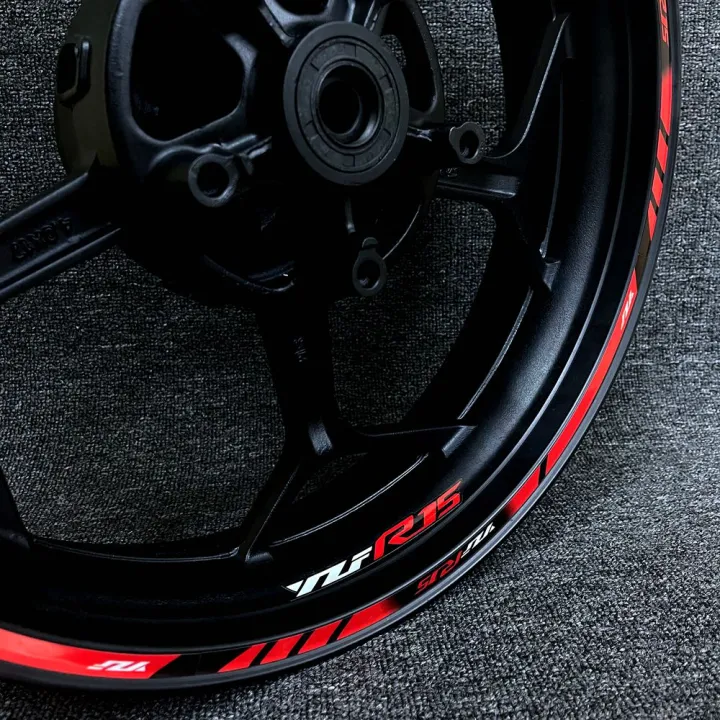 New For Yamaha YZF R15 Motorcycle Logo 17 Inch Inner And Outer Wheel ...