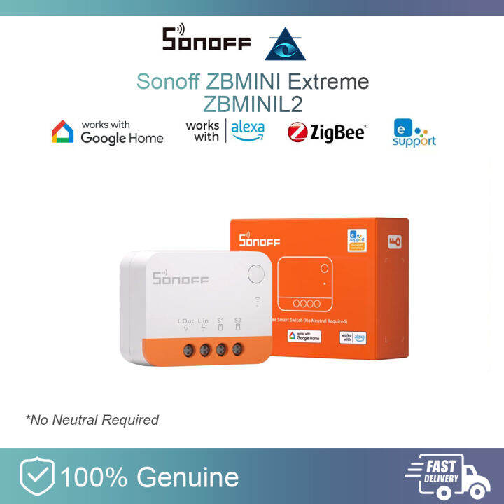 Sonoff Zigbee Mini Extreme L2 ZBMINIL2 Smart Switch Smart Home Wifi Wireless 2 Way Relay (NO ...