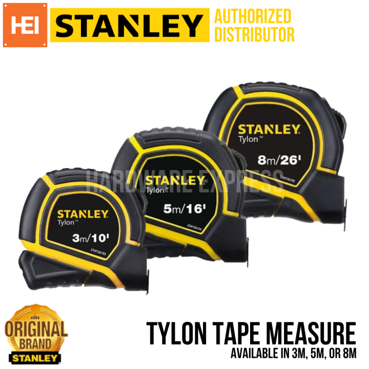 Stanley Tylon Tape Measure / Measuring Tape 3M (36-193) 5M (36-194) 8M ...