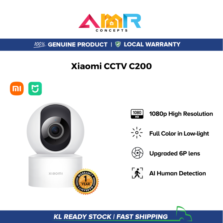 Mi Smart CCTV Camera C200 1080p HD Resolution Infrared Night Vision AI ...
