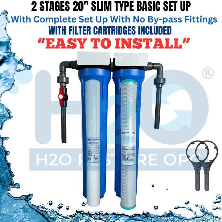 Water Filter 2 Stages 20" Slim Type Basic Package 2 Variation Inclusion ...