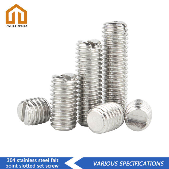 Ready Stock 304 Stainless Steel Slotted Set Screw M3 M4 M5 M6 M8 M10 ...