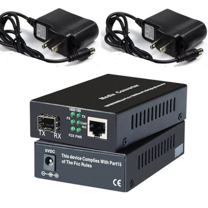 GIGABIT SFP MEDIA CONVERTER 1 Lan 1 Fiber ( 2 ตัว ) | Lazada.co.th