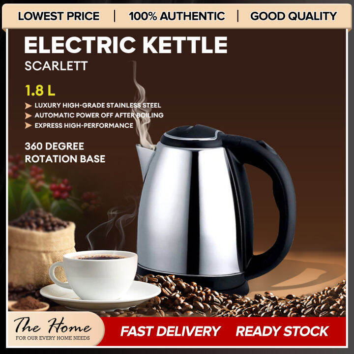 The Home Wireless Electric Kettle 1.8L (Silver) AS100 | Lazada PH