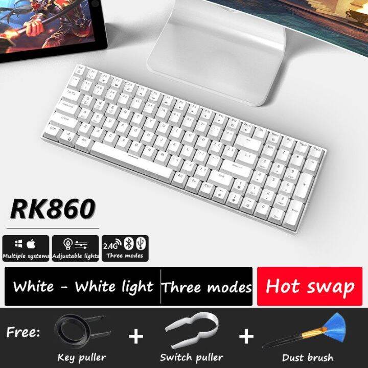 RK100 Mechanical Keyboard 100 Keys RGB Bluetooth/2.4GHz/Wired Tri-Mode ...