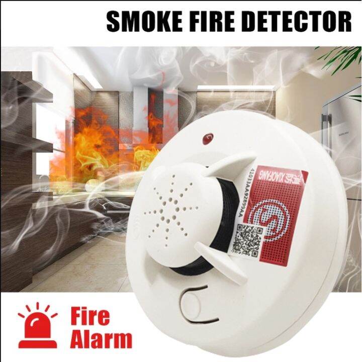 Smoke Detector Fire Alarm Indoor Security System Battery Operated Smoke ...