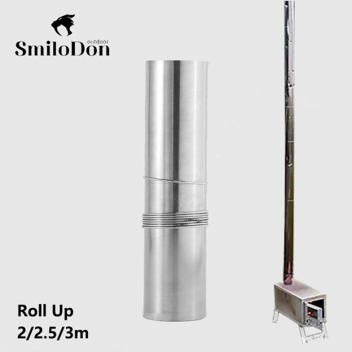 SmiloDon Stainless Steel Stove Chimney Pipe Titanium Hand Chimney Stove ...