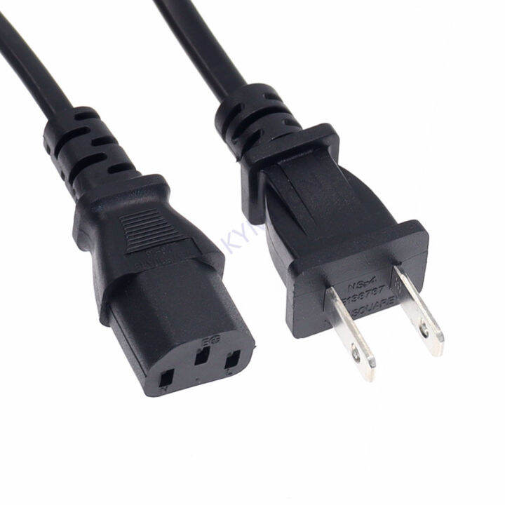 【2023】AC Power Supply Adapter Cord Cable Lead 3-Prong For Laptop r US Japan 2pin To IEC 320สายไฟ ...