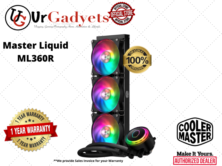 Cooler MasterLiquid ML360R RGB All-in-one Triple 120mm ARGB Fans CPU ...