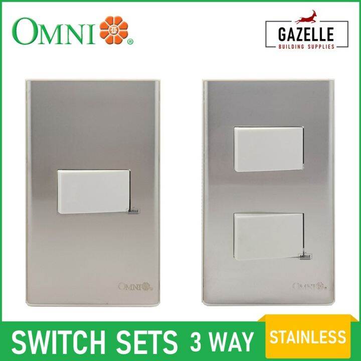 Omni Wide Series 3 Way Switch Sets Stainless Plate Illuminated and Non ...