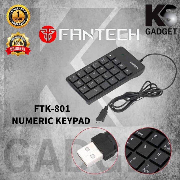 FANTECH FTK-801 Numberic Keypad With 4 Office HotKeys | Lazada
