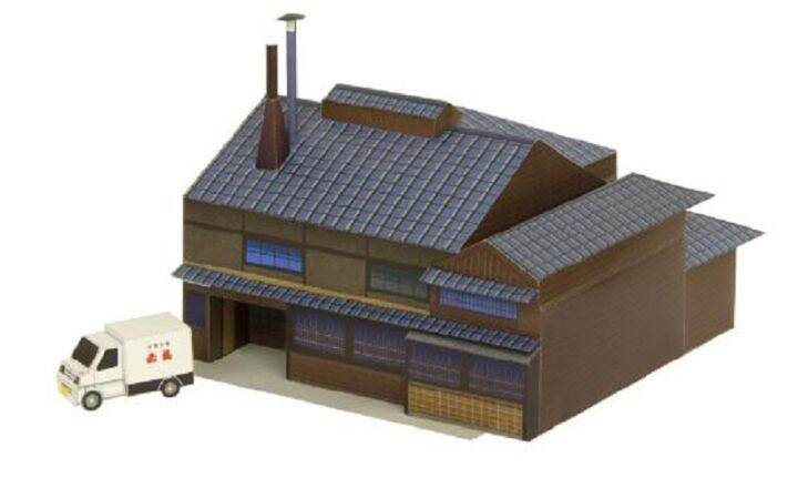 DIY Papercraft Kertas Pola Diorama Fortune Cookie Factory Jepang ...