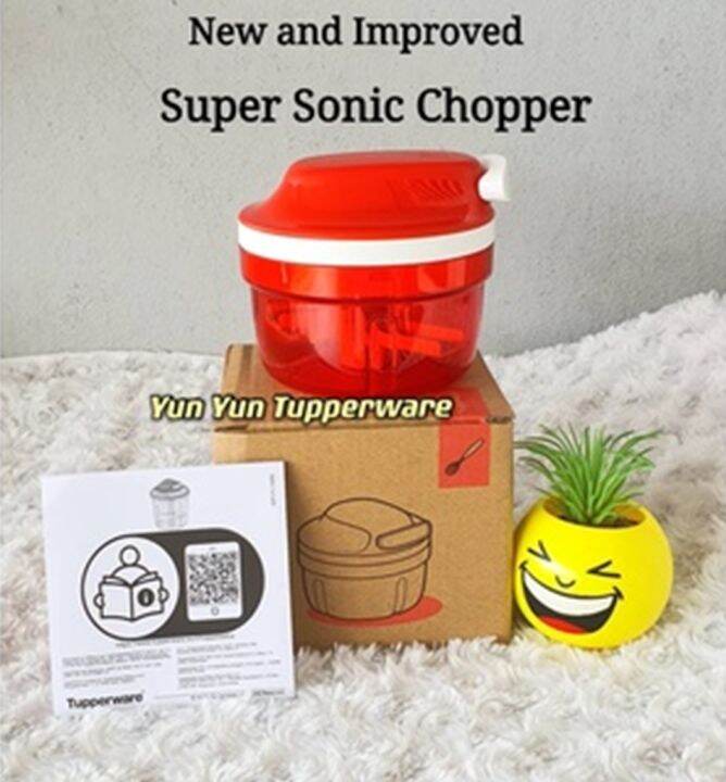 Tupperware Supersonic Turbo Chopper Set 300 ml (Red) | Lazada