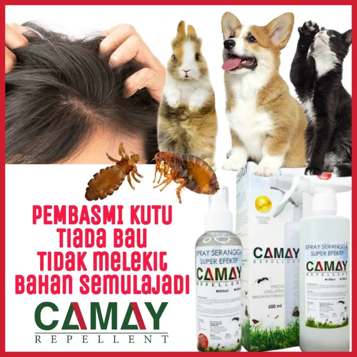 Ubat Kutu Kepala Rambut | Natural Head Lice | Camay Repellent 200ml ...