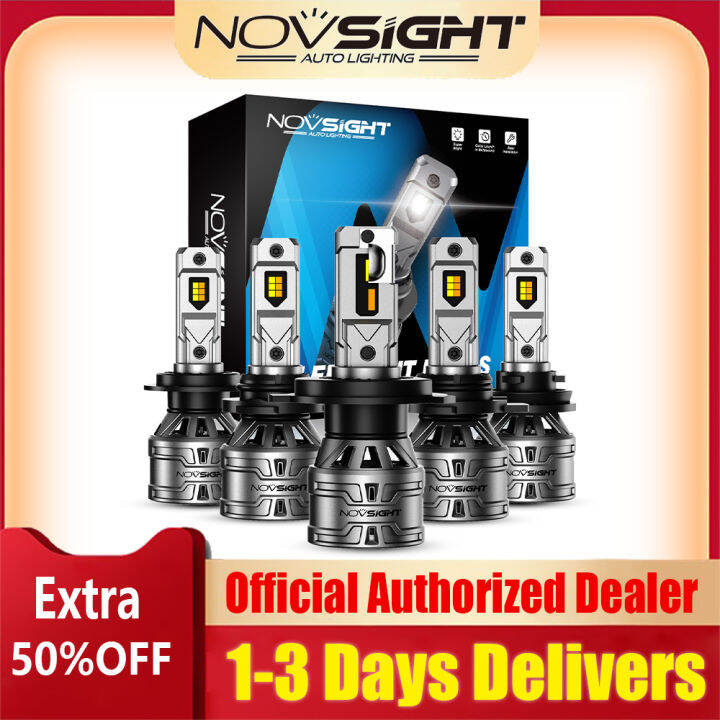 Novsight 2pcs N61T Three colors Headlight H4 H7 H11 9005 HB3 9006 HB4 ...