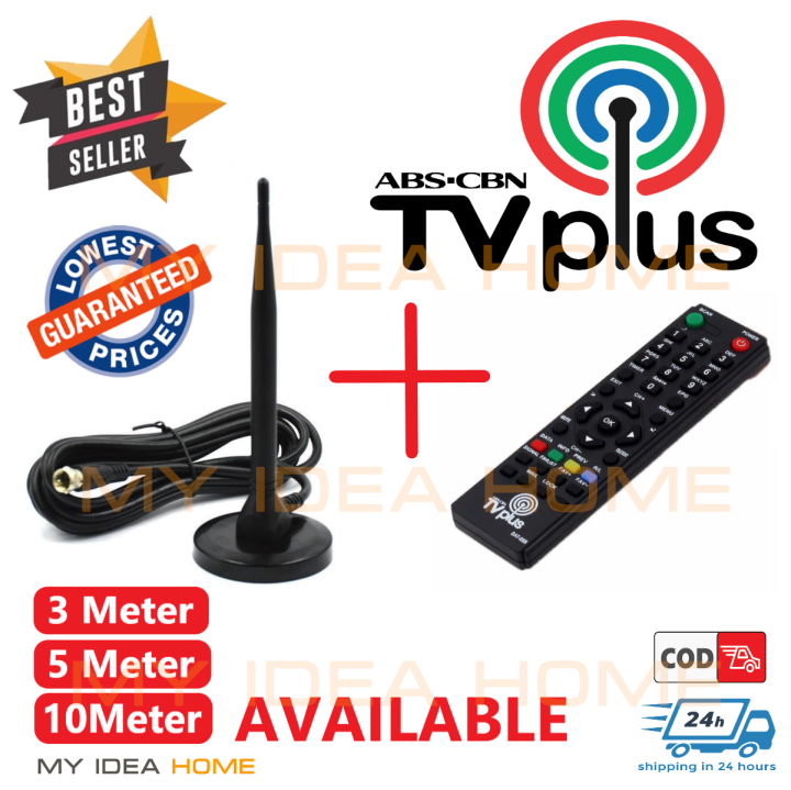 TV Plus Remote Control + TV PLUS Antenna with 3Meter/5Meter/10Meter ...