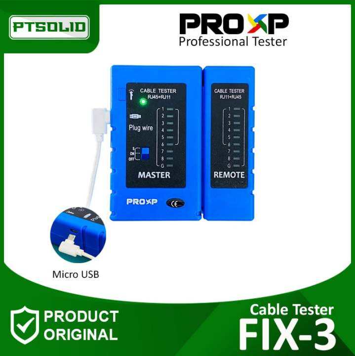 Proxp cable tester FIX-3 / Cable tester micro USB / Cable tester RJ45 ...