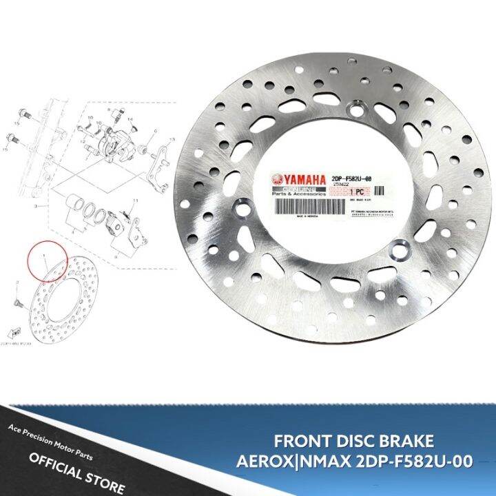 moto FRONT DISC BRAKE AEROX NMAX 2DP-F582U-00 GENUINE | Lazada PH