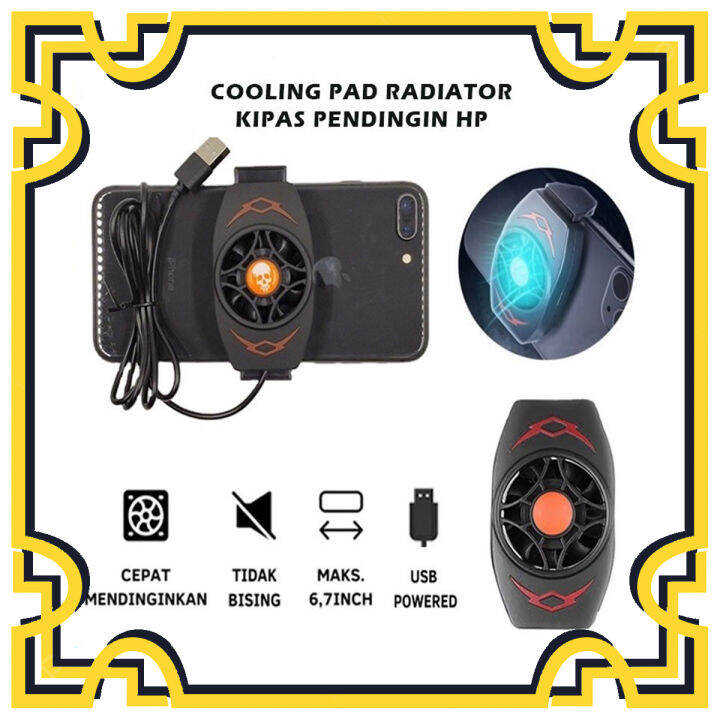 HS KIPAS PENDINGIN HP COOLING PAD RADIATOR SKULL X13 PENDINGIN HP ABS ...
