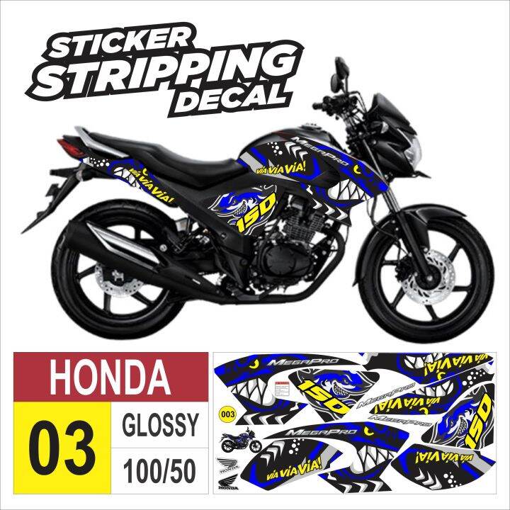 Stiker Striping Motor Honda Megapro Injeksi FI 150 Variasi Mega Pro 150 ...