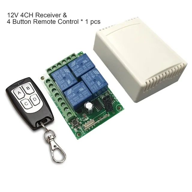 GERMA Universal Wireless Remote Control Switch DC 12V 4CH relay ...