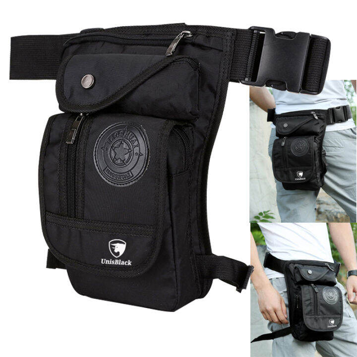 Cage Men's Outdoor Cycling Bag Nylon Waist Bag Tactical Leg Bag Chest ...