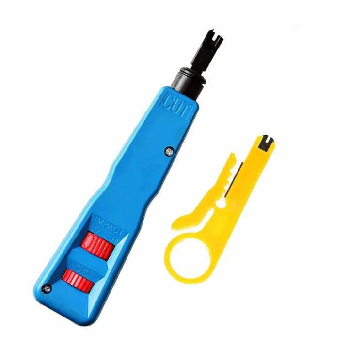 HTOC Punch Down Tool Kit with 110 BK Blade Network Wire Stripper For ...