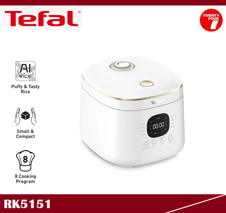 TEFAL Rice Mate Mini Fuzzy Logic Rice Cooker 0.7L RK515165 (4 cups ...