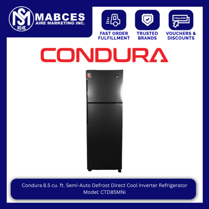 Condura 8.5 cu. ft. Semi-Auto Defrost Direct Cool Inverter Refrigerator ...