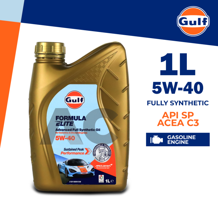 GULF Formula Elite 5W-40 1 Liter Fully Synthetic Oil for Gasoline ...