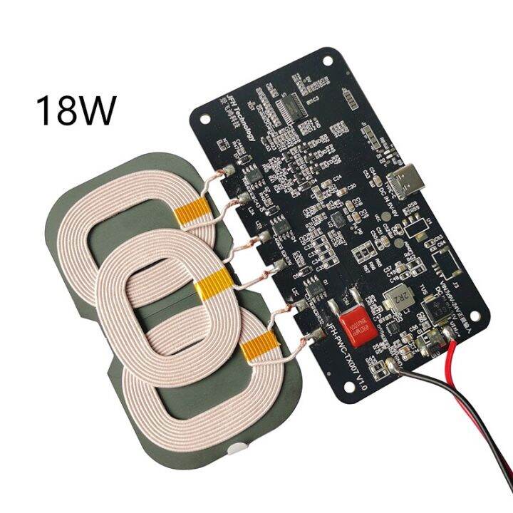 15W/18W 12V 5V 2A Qi Wireless Charger Fast Charging Transmitter Module ...