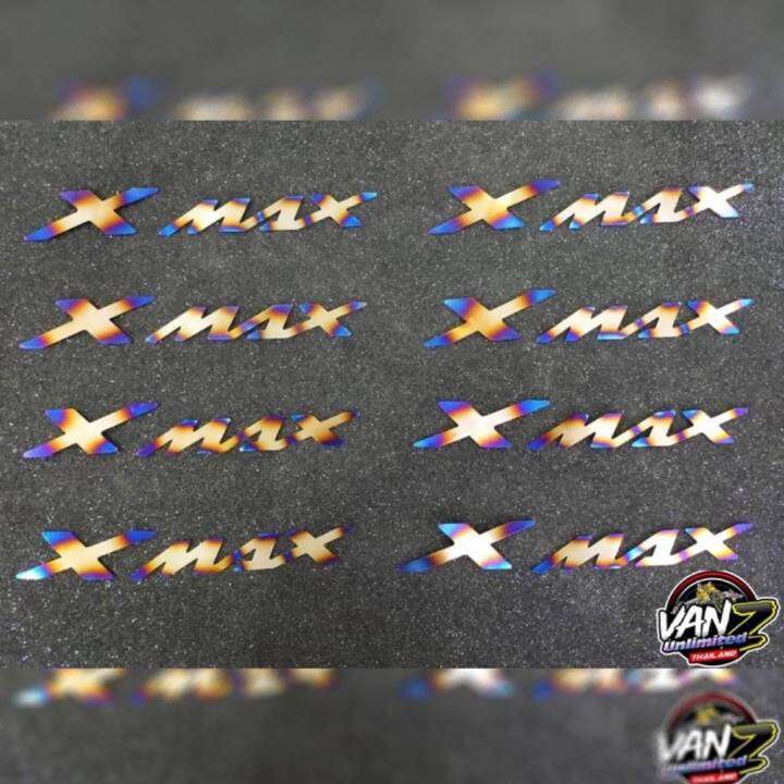 โลโก้ Logo X-max300 X-max Xmax แสตนเลสแท้เกรด304 เป่าไทเท Burnสวยๆ ...